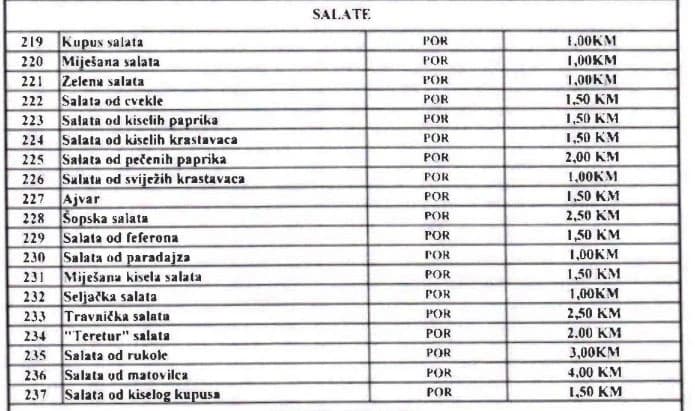 Nove cijene jela i pića u restoranima institucija BiH: Kafa 1,5 KM ...
